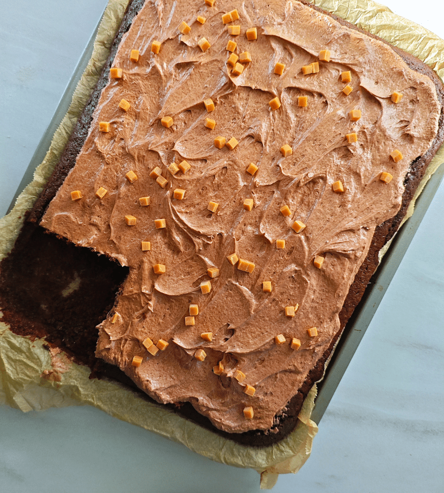 Best Ever Chocolate Fudge Traybake - Rachel's Recipe Pantry